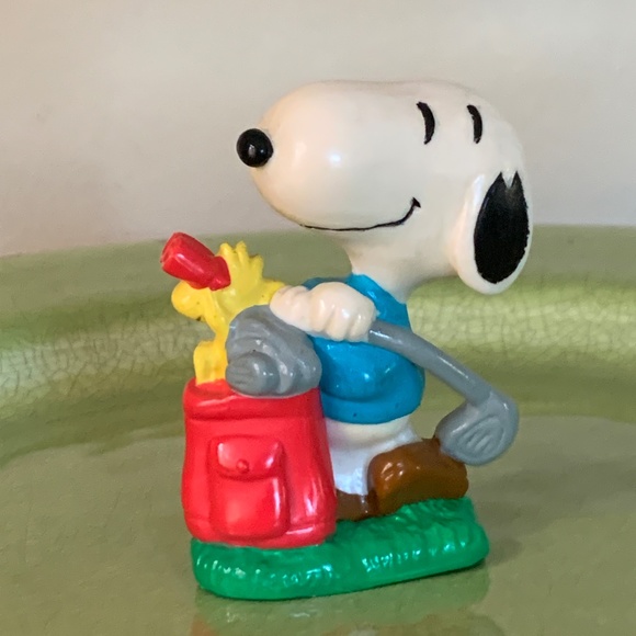 Peanuts | Toys | Vintage Peanuts Snoopy Golf Rubber Figurine | Poshmark
